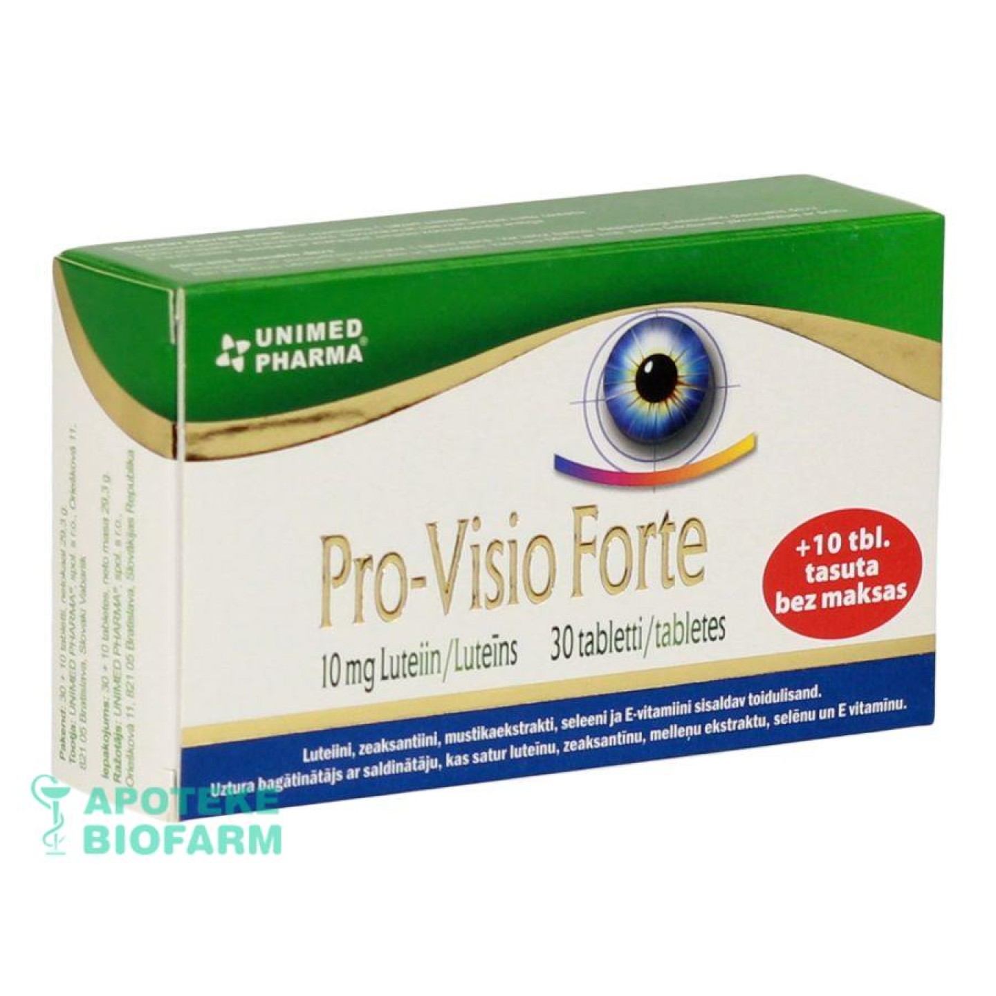 Pro-Visio Forte Tablete A30+10 Tableta Gratis | BIOFARM Apoteka