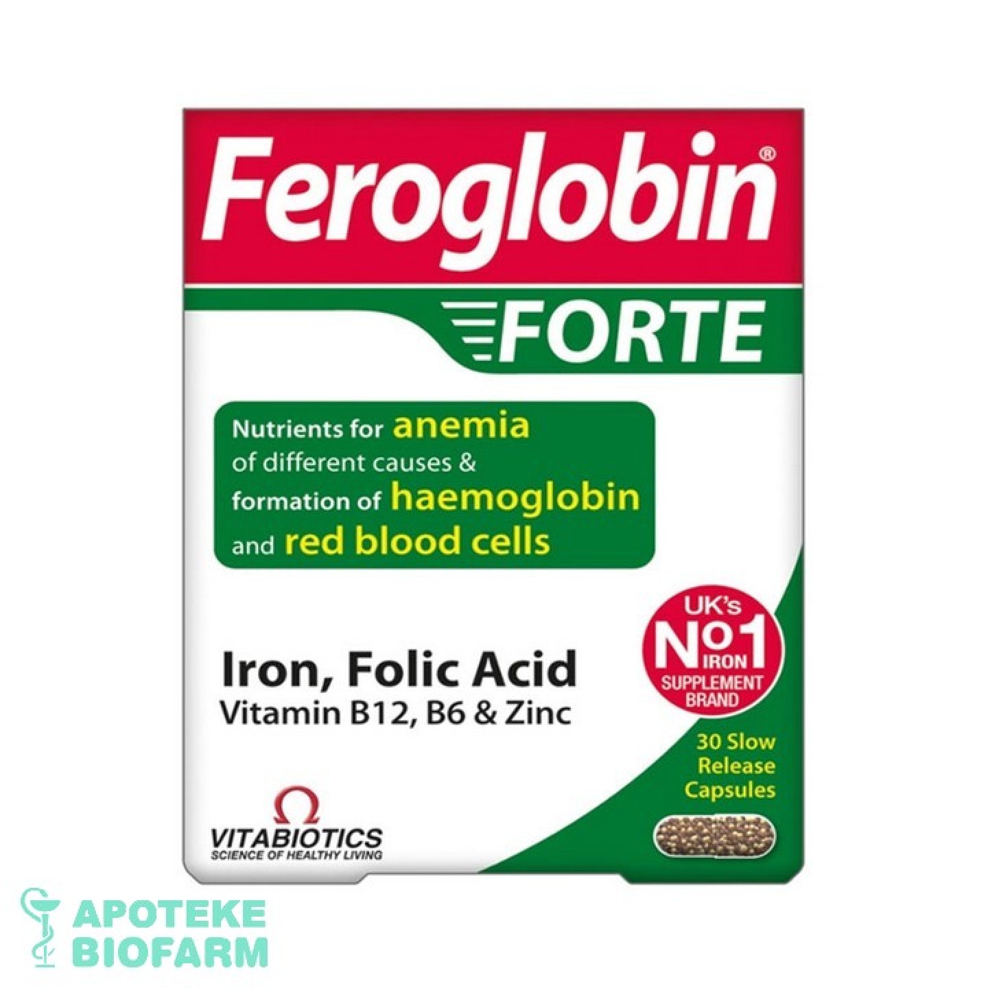 Feroglobin Forte Cap. A30 | BIOFARM Apoteka