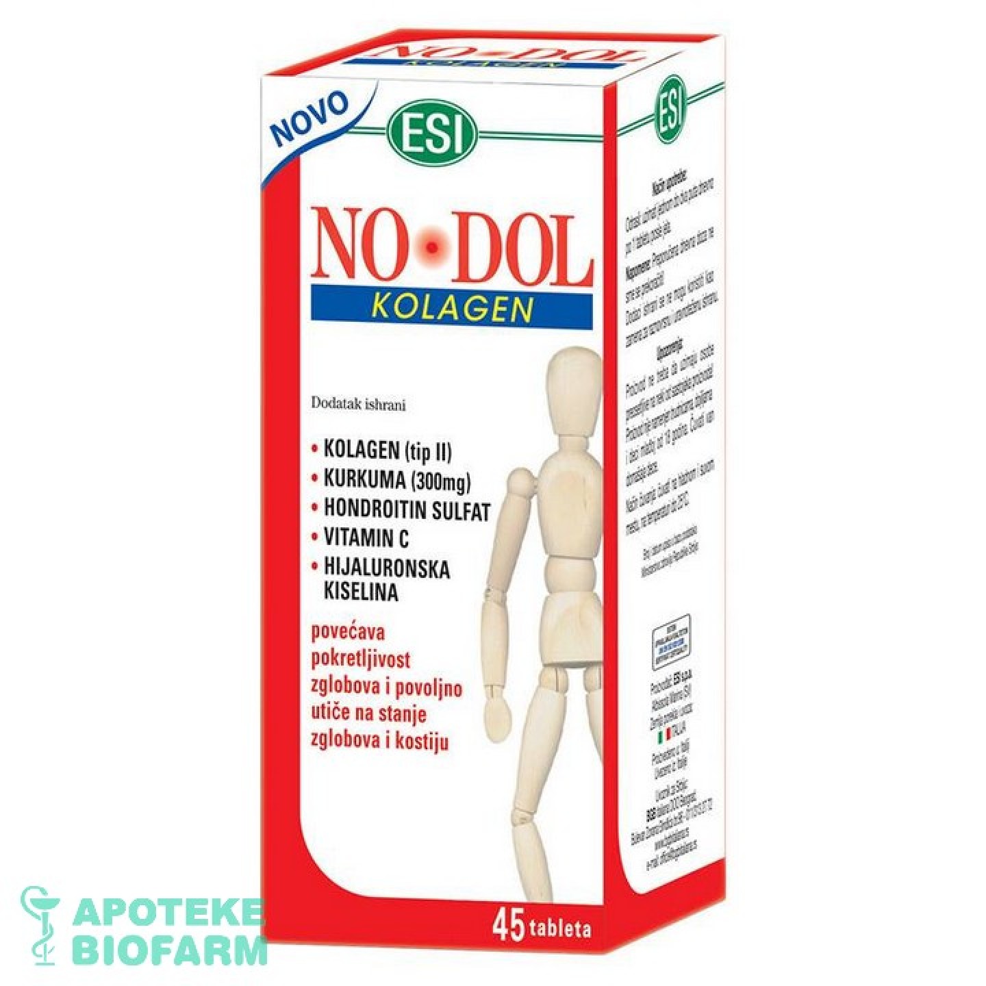 Esi Nodol Kolagen Tbl.a45 | BIOFARM Apoteka
