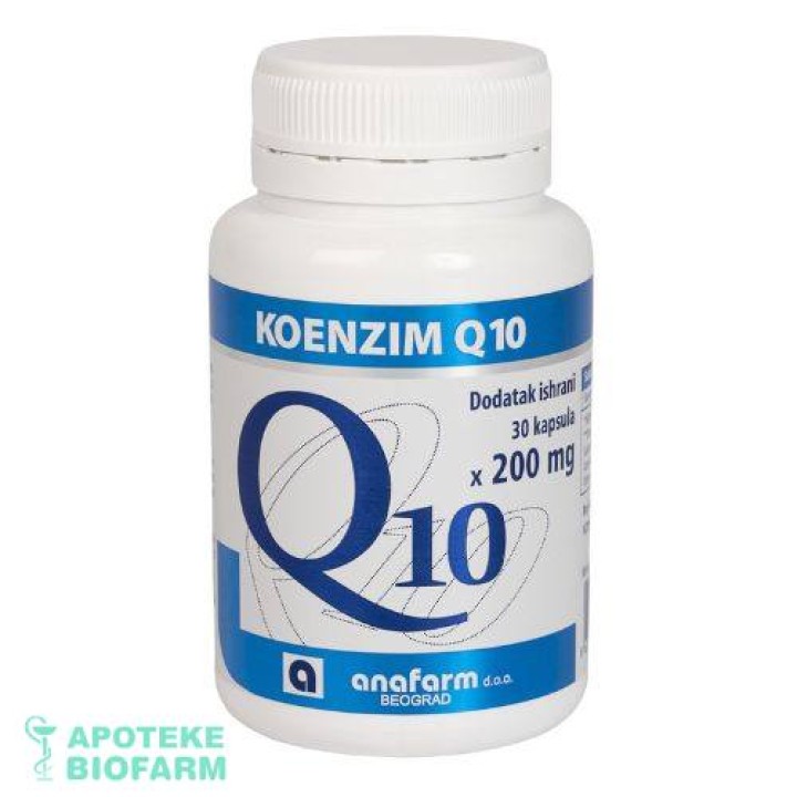 Coenzim Q10 Kapsule 30X200Mg | BIOFARM Apoteka
