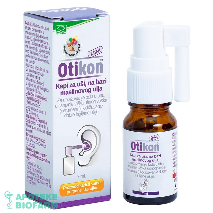 Otikon Sprej Za Bolno Uho 7Ml | BIOFARM Apoteka