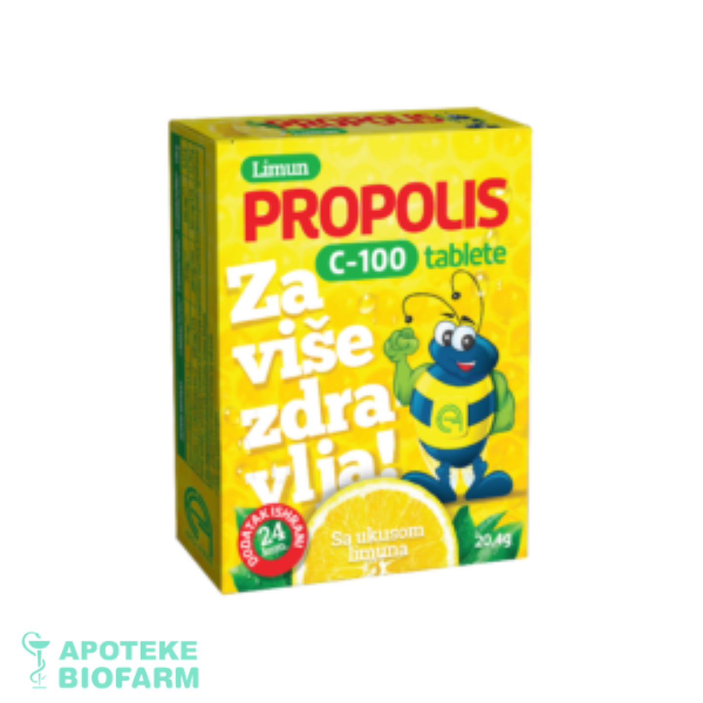 Propolis C-100 Limun Tbl. A24 | BIOFARM Apoteka