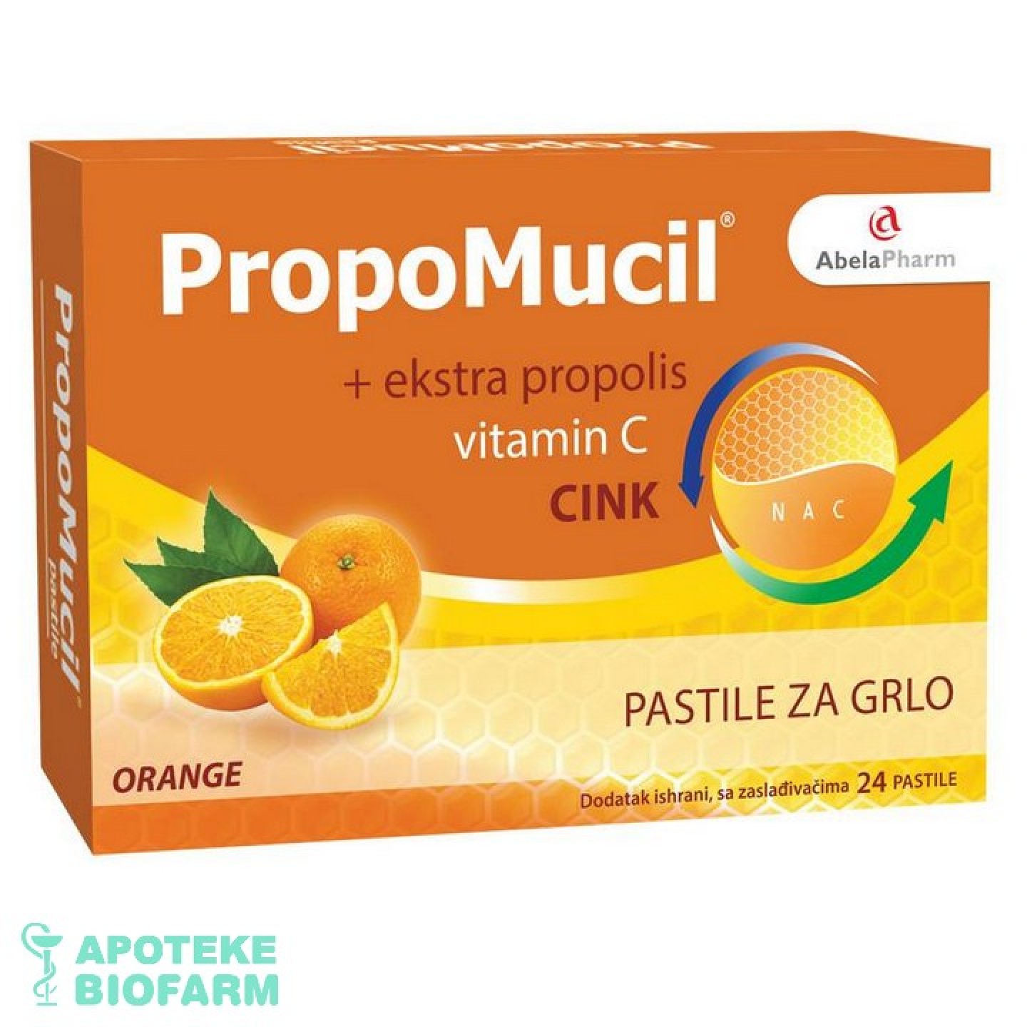 Propomucil Pastile Orange A24 | BIOFARM Apoteka