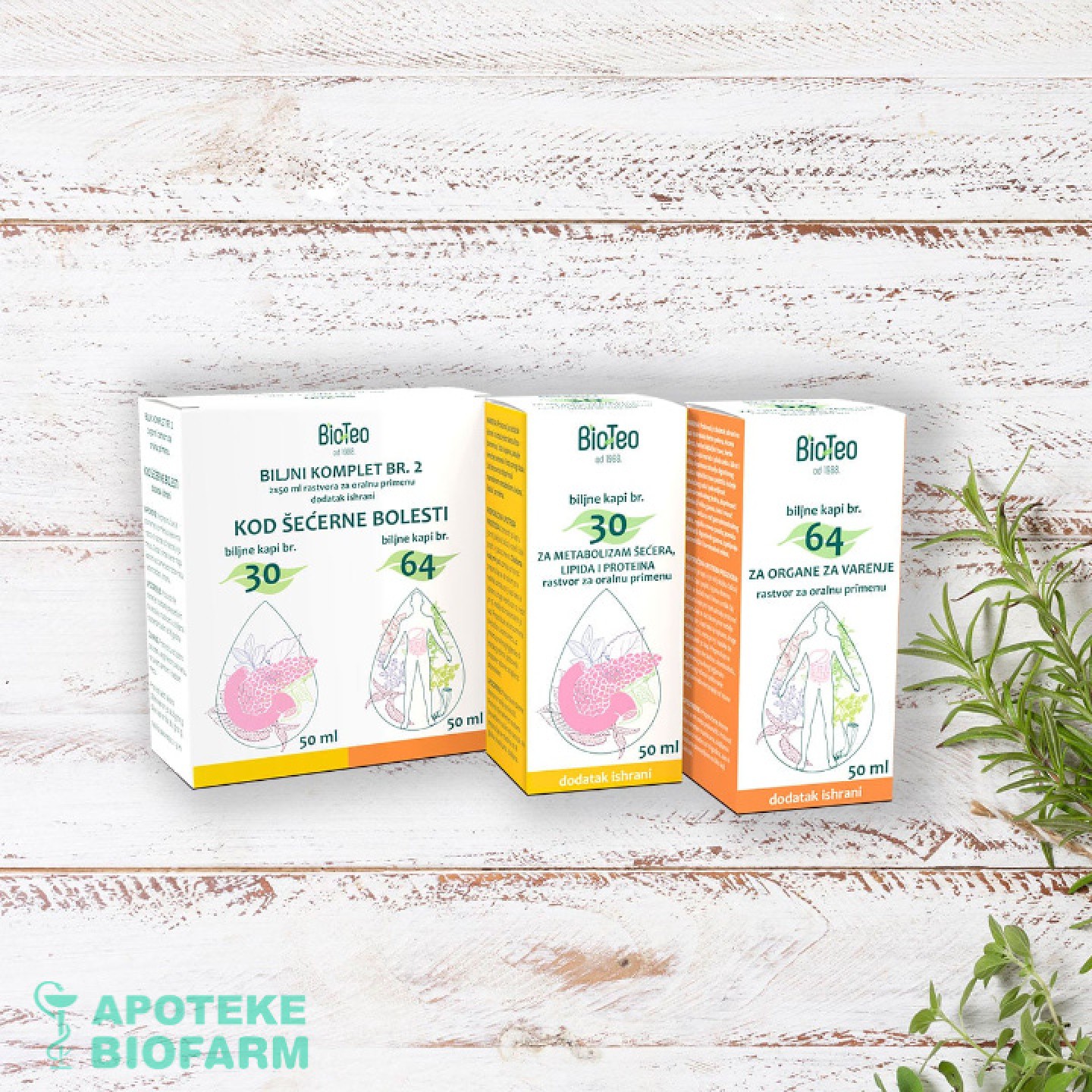 Bio Teo Komplet Broj 2 (Anti-Diabet) 50Ml | BIOFARM Apoteka