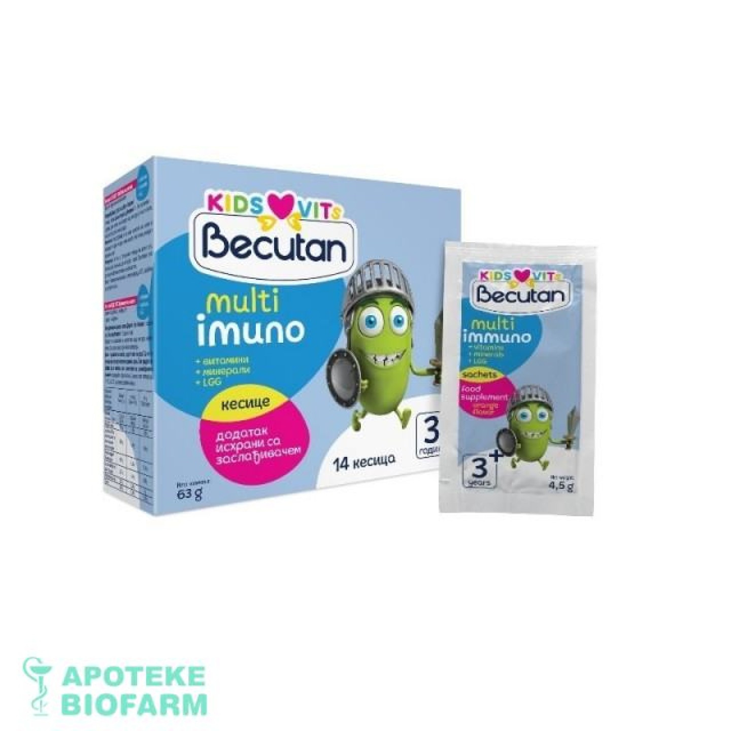 Becutan Kids Vits Multiimuno Kesice A14 | BIOFARM Apoteka