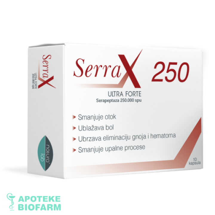 Serrax Ultra Forte 250000 Spu Kapsule A10 | BIOFARM Apoteka