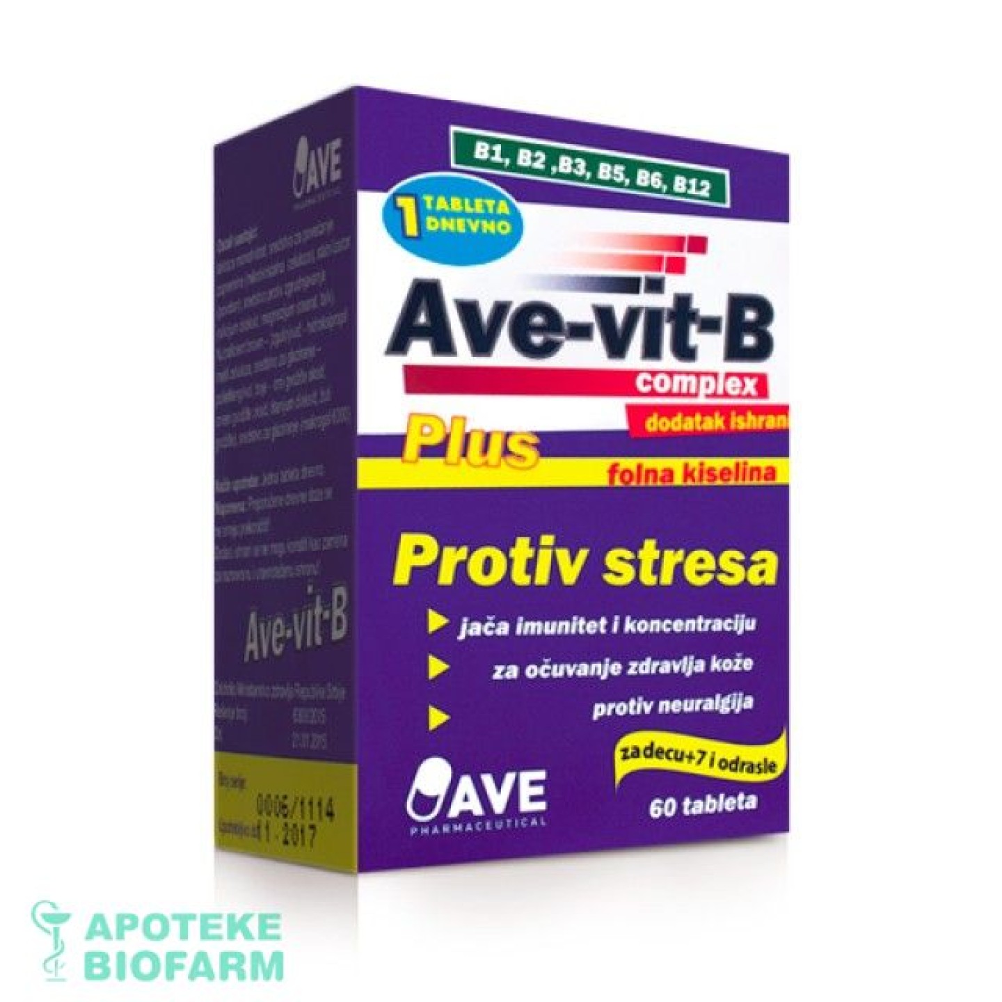 Avevit B Complex Tbl.a60 | BIOFARM Apoteka