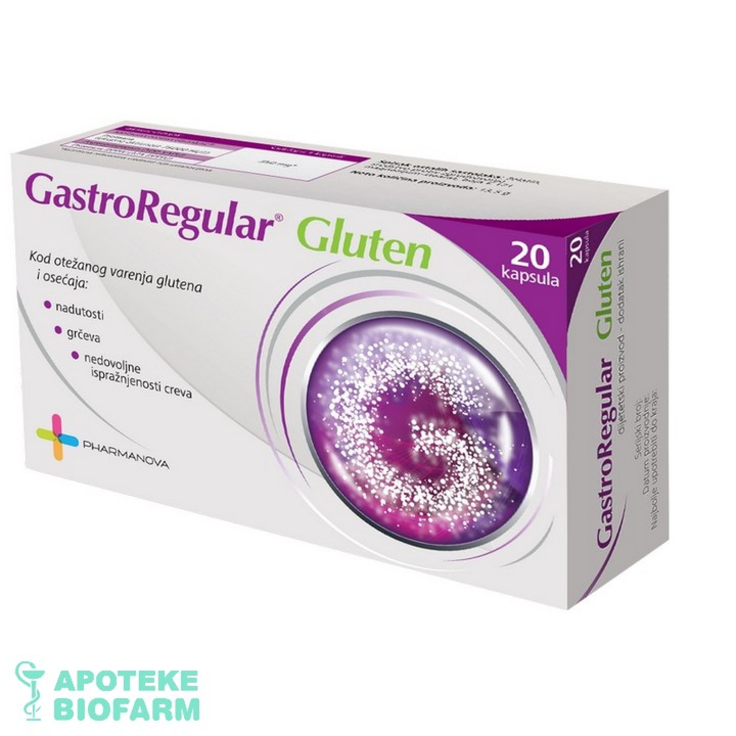 Gastroregular Gluten Caps A 20 | BIOFARM Apoteka